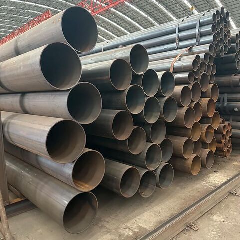 Erw Welded Black Steel Round Tubes For Construction Carbon Steel Iron ...