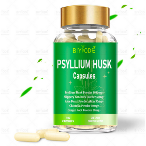 Psyllium Husk Capsules 100 Particle Helps Support Weight And Digestive ...