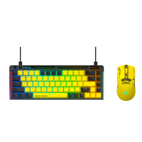 Wired Mechanical Keyboard Combo ,light On 4 Sides ,stream Light,rgb ...