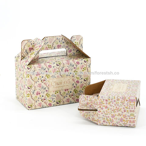 Wholesale Corrugated Kraft Iridescent Gable Boxes Food Packaging With ...