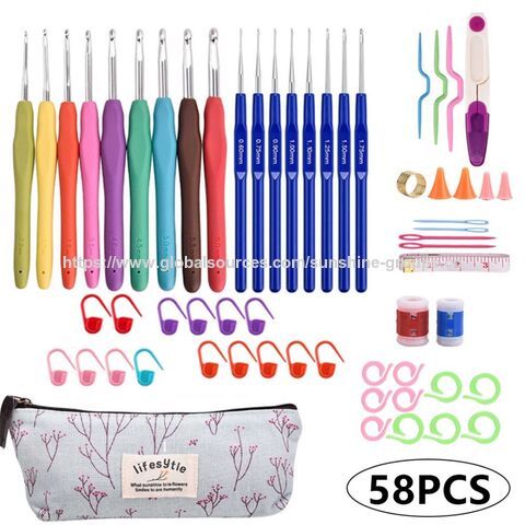 Yarn Knitting Tools - 11-piece Rainbow Knitting Needle Set. Colored Tpr ...
