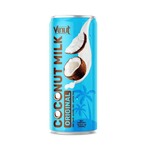 100% Pure Coconut Milk 320ml (pack Of 24 Bottles) Vinut, Plant-based ...