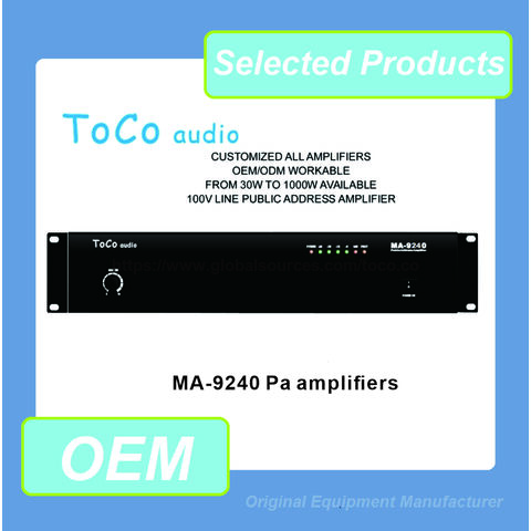 240w Public Address Power Amplifier With 70v/100v Output, Optimized For ...