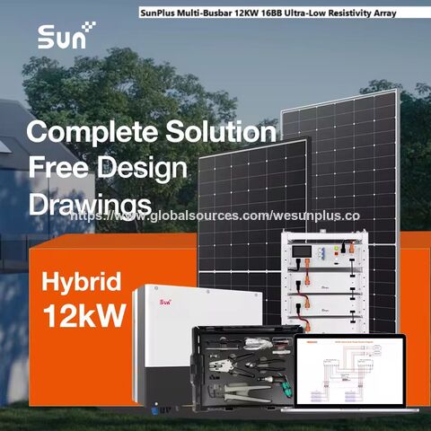 Sunplus 50 Kw 60 Kw Solar Diesel Fusion Core Three Phase Hybrid Vault ...