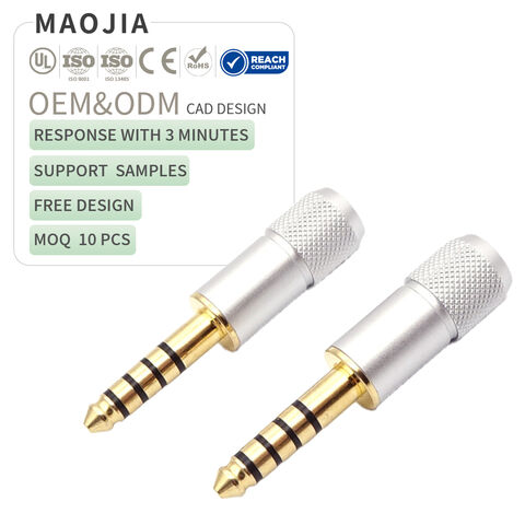Factory Direct High Quality China Wholesale 4.4mm Trrrs Gold Plated ...