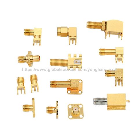 Gold Plated Bma Female Jack Flange 2-hole Panel Mount Straight Rf ...