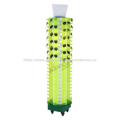 Modern Style Floor Standing Rotating Wheels Led Light Perspex ...