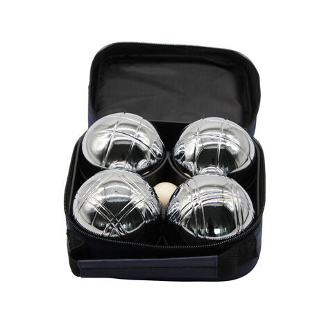 4-piece Outdoor Game Petanque Boules Set Fitness Exercise Steel Balls ...