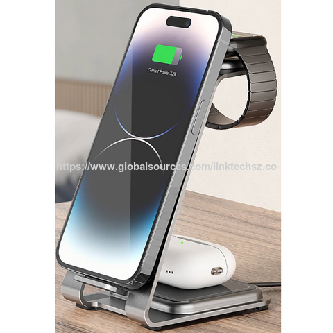Buy China Wholesale 3 In 1 Wireless Charger With Metal Stand, Ultra ...