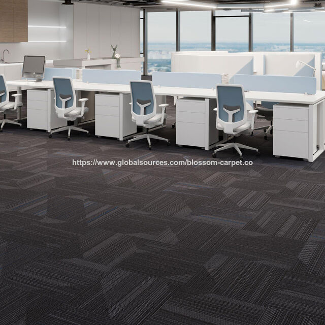 Low Voc Asphalt Backing Carpet Tile Green Guard Certified For Office ...