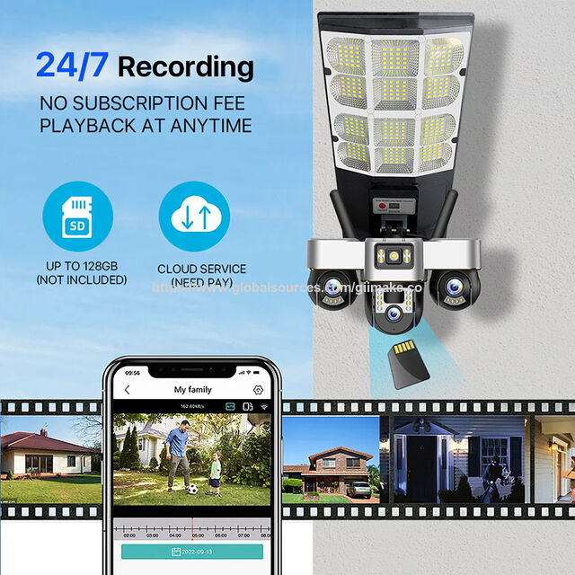 High Resolution 6mp Solar Powered Ptz Floodlight Camera Wireless ...