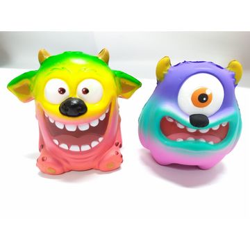 China PU Squeeze Squishy stress toy-monster alien stress ball 3.5inch ...