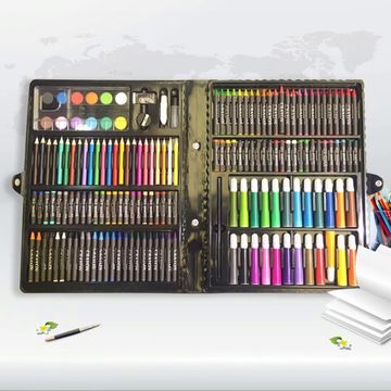 China 150 PCS/Set Rollerball Pen Colorful Pencil Wax Crayon and Oil ...