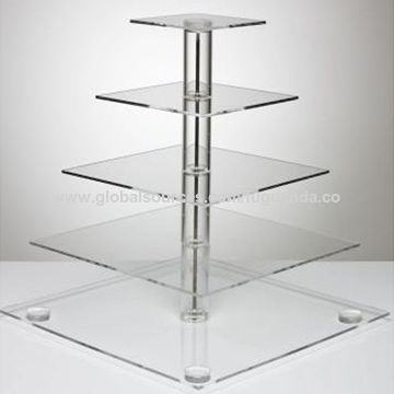 China Customize acrylic cake riser plexiglass cake tower pmma cake ...
