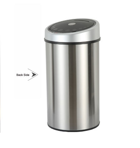 Round-shaped Stainless Steel Automatic Motion Sensor Bin Kitchen ...