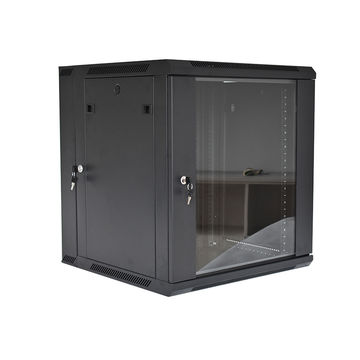 China Double section 12U 600x600 wall mount cabinet with glass door on ...