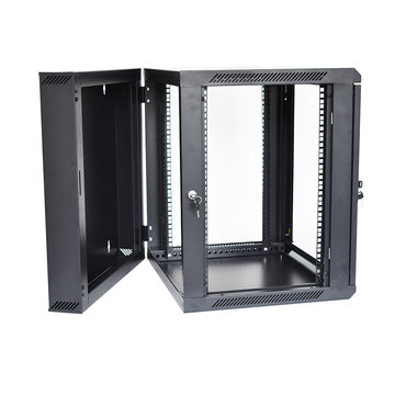China Double section 12U 600x600 wall mount cabinet with glass door on ...