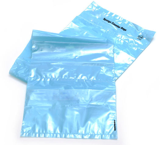 Sponge Counter Bag Blue Backing with 10 Compartments and Dispenser Box ...