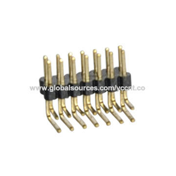 China 2.54mm pin header, dual row, board spacer, right angle on Global Sources,2.54mm pin header ...