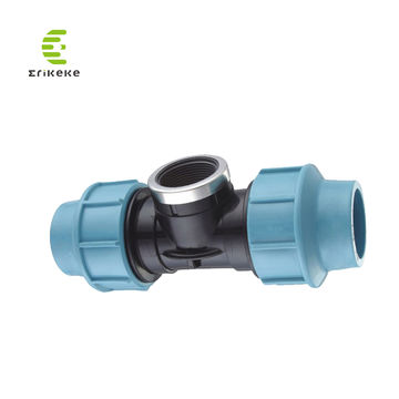 China Pp female tee PP fittings Compression for Agricultural Water ...