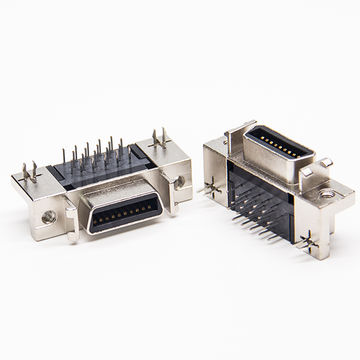 China SCSI 20 Pin Connector Right Angle Female Through Hole CN SCSI ...