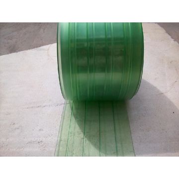 China Yellow Double Ribbed Flexible PVC Strip Curtain on Global Sources ...