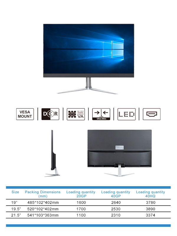 China Monitor PC 19.5 inches flat monitor 75Hz on Global Sources,led ...