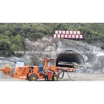 China WHEEL DOUBLE BOOMS DRILLING JUMBO DW250 used in gold mine on ...