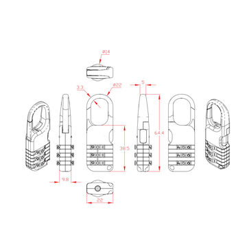 TaiwanCombination Padlock with Zinc Alloy Housing on Global Sources
