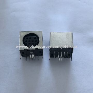 China Mini DIN socket connector with 9pins, right angle type on Global ...
