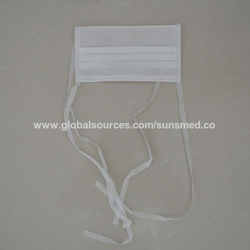 China Disposable white surgical face mask with ties on Global Sources ...