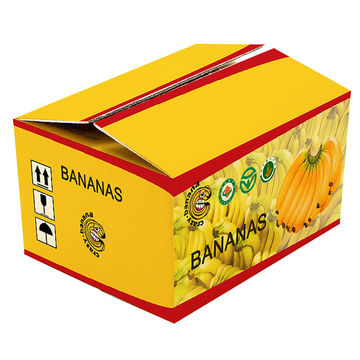 China Kraft banana packaging box, reusable material paper type kraft ...