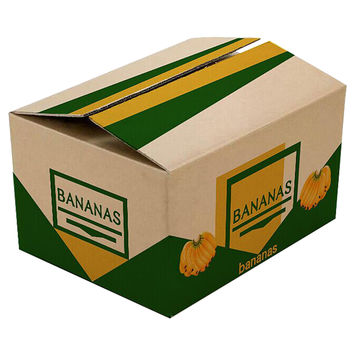 China Kraft banana packaging box, reusable material paper type kraft ...