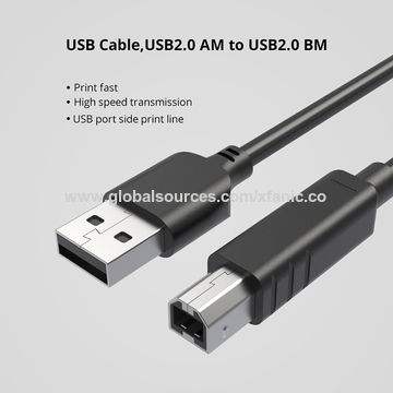 China USB B Cable USB2.0 AM to USB2.0 BM Printing Cable on Global Sources