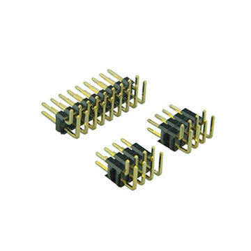 China 2.54mm Pin Header, Double Rows Right Angle on Global Sources,PCB connector,2.54mm pin ...