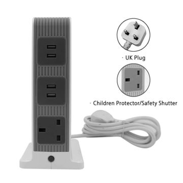 China Tower vertical power strip socket cover with extension cord on ...