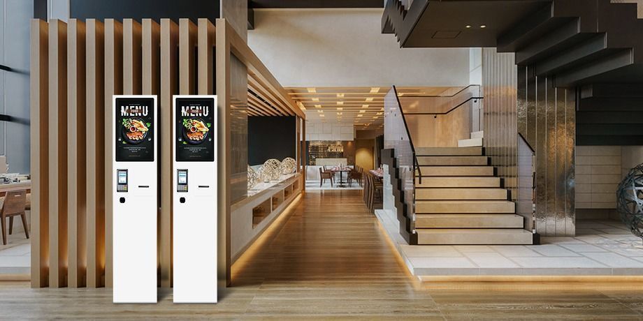 China21.5 inch Super slim design self service barcode scanner kiosk on ...