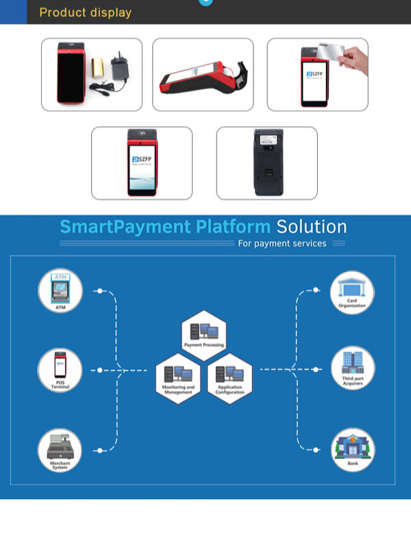 China NEW9220 smart all in one android pos bank payment transcation pos ...