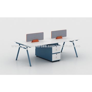 China Modern office computer table design 4 person workstation modern ...