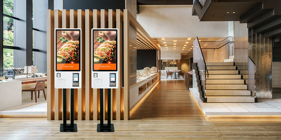 China Fast food restaurant 24 inch wall mount queue management system ...