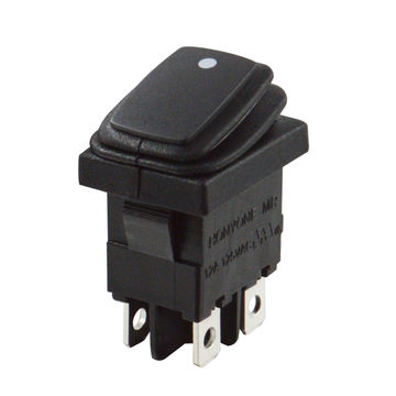 China Honyone IP67 Rocker Switch, On/Off, 4-pin Black Housing, Green ...