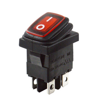 China Honyone IP67 Rocker Switch, On/Off, 4-pin Black Housing, Green ...