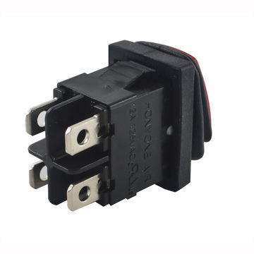 China Honyone IP67 Rocker Switch, On/Off, 4-pin Black Housing, Green ...