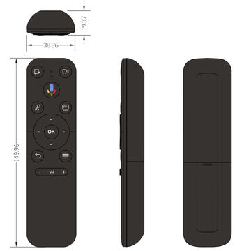 China Huayun Custom universal Bluetooth voice remote control with ...