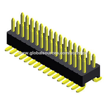 China 1.27mm pitch PCB pin header SMT type on Global Sources