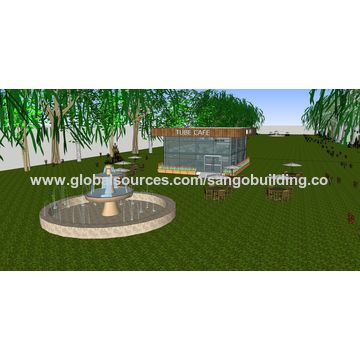China Modern design steel structure coffee shop modular house on Global ...