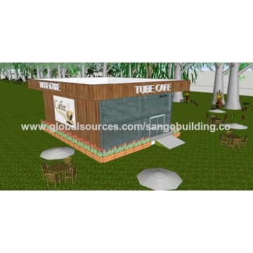 China Modern design steel structure coffee shop modular house on Global ...