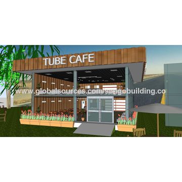 China Modern design steel structure coffee shop modular house on Global ...