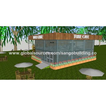 China Modern design steel structure coffee shop modular house on Global ...
