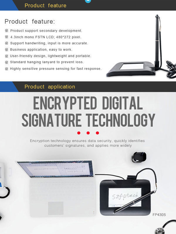 China Electronic signature pad with pen office deposit new digital ...